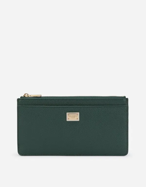 Dolce & Gabbana Large Card Holder With Tag - Green