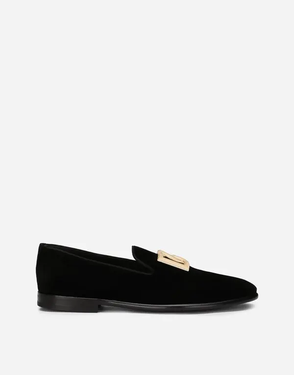 Dolce & Gabbana Velvet Loafers - Negro