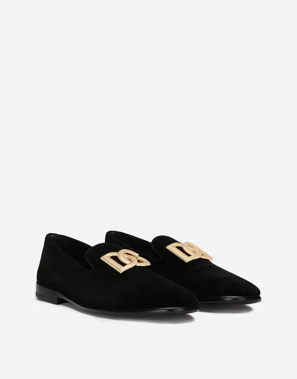 Dolce & Gabbana Velvet Loafers - Negro
