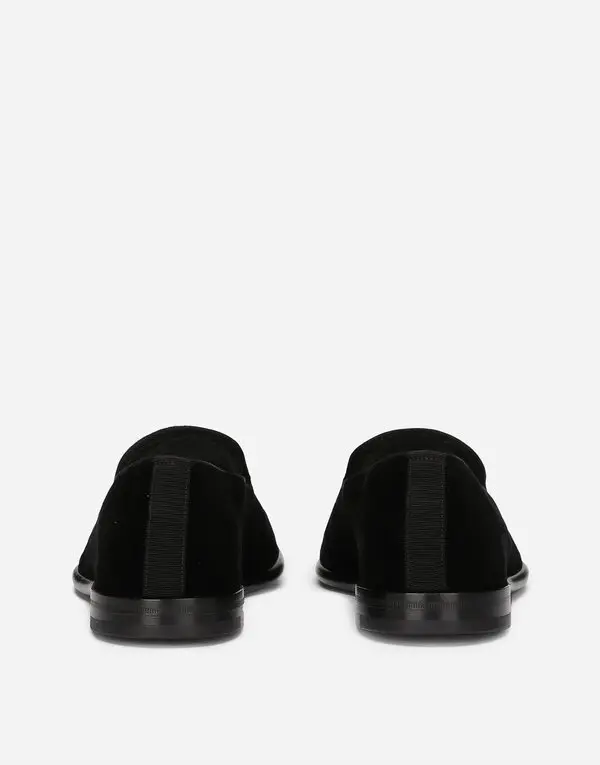 Dolce & Gabbana Velvet Loafers - Negro