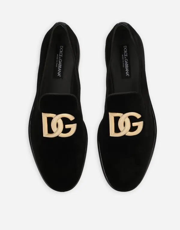 Dolce & Gabbana Velvet Loafers - Negro