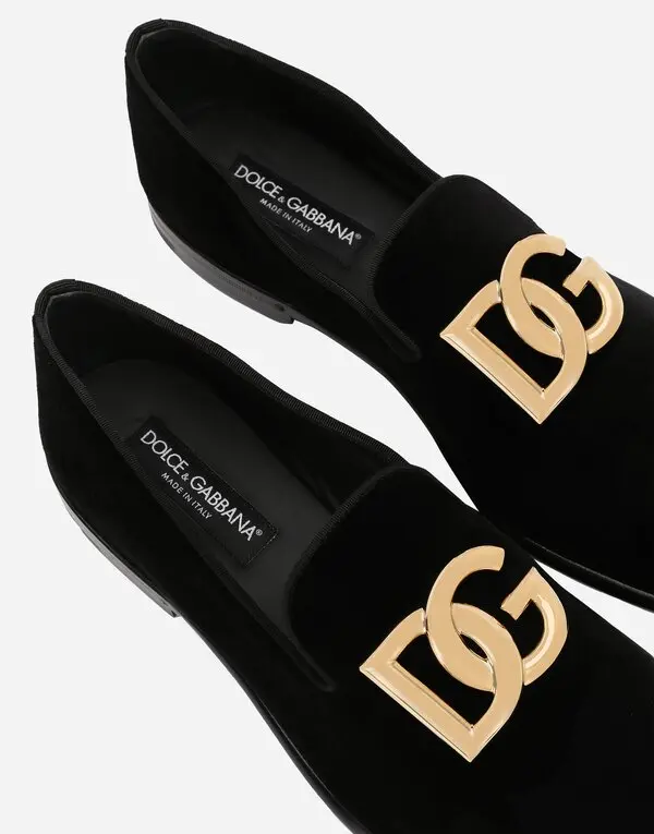 Dolce & Gabbana Velvet Loafers - Negro