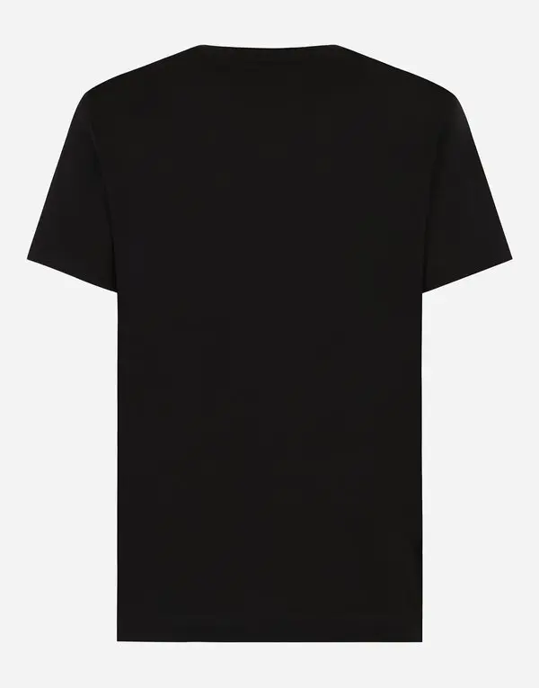 Dolce & Gabbana Short-sleeved T-shirt With Dg Embroidery - Blue