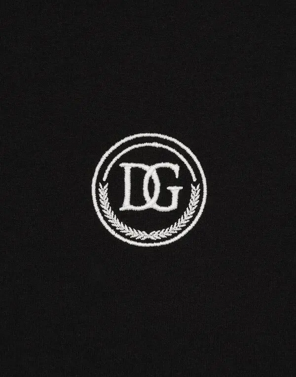 Dolce & Gabbana Short-sleeved T-shirt With Dg Embroidery - Blue