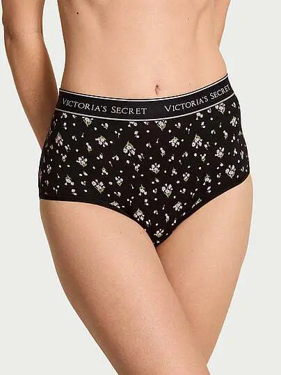 Victoria's Secret Cotton Exploded Logo Modern Brief Panty - Floral