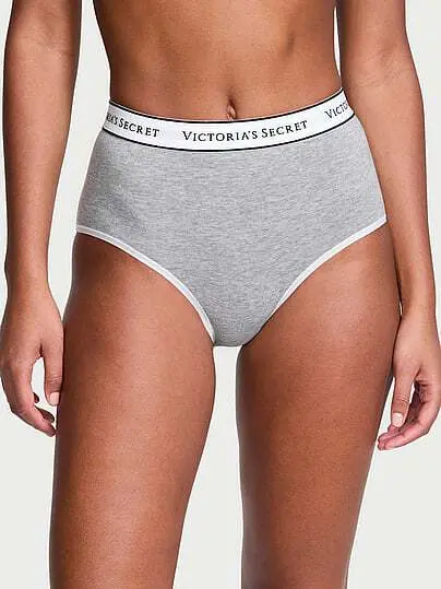 Victoria's Secret Cotton Sosoft™ Modal Ultra-fine Logo Modern Brief Panty - Grey