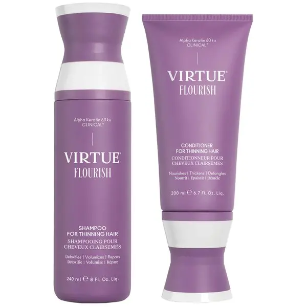 Virtue® Flourish Shampoo And Conditioner For Thinning Hair Bundle - One-color