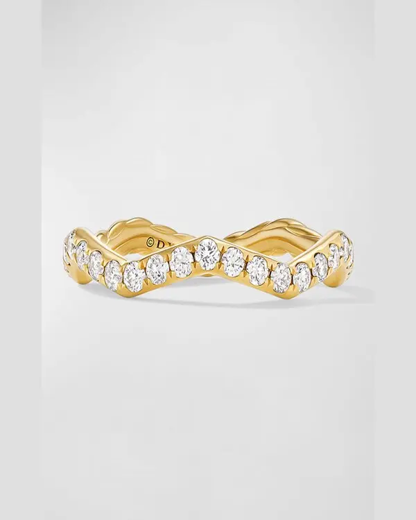 David Yurman Zig Zag Stax Ring With Diamonds