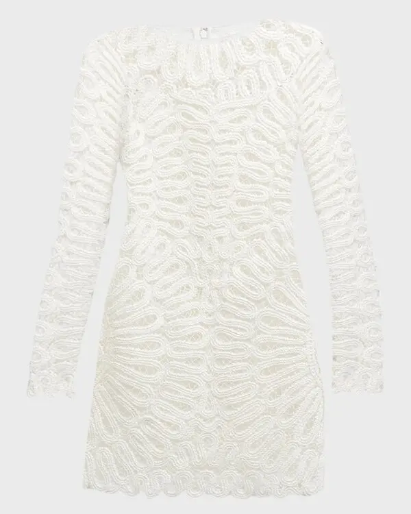 Simkhai Mccall Cage Crochet Mini Dress - White