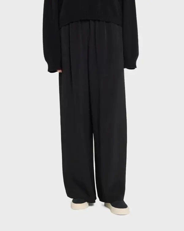 Eskandar Flared Crepe Trousers