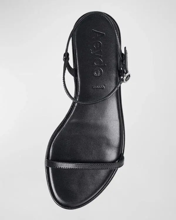 AeydĒ Nettie Leather Ankle-strap Sandals - Black