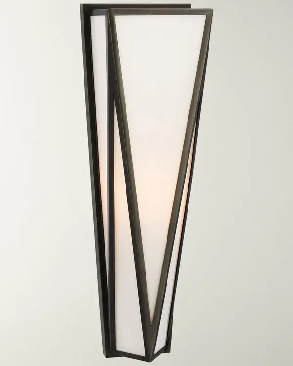 VISUAL COMFORT & CO. Lorino Medium Sconce In With White Glass Julie Neill - Bronze