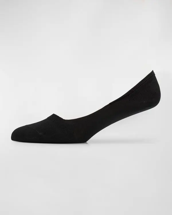 Pantherella Monaco Egyptian Cotton No-show Socks - Black