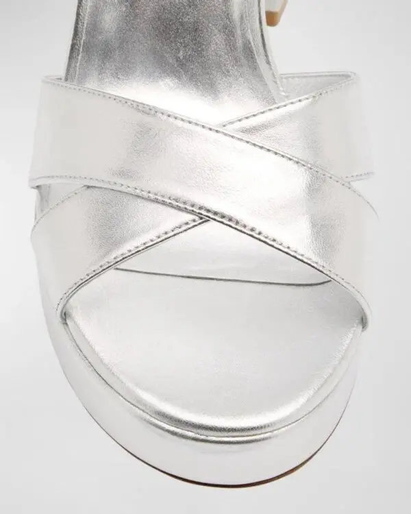 STUART WEITZMAN Dayna Platform Sandals - Silver