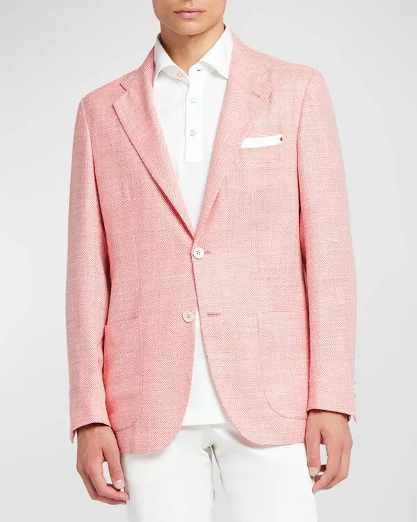 Kiton Textured Wool-blend Blazer