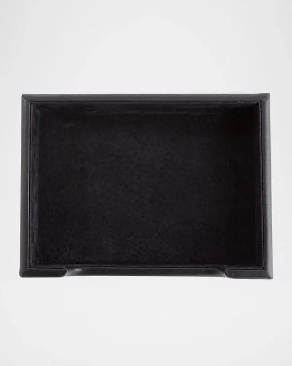 ROYCE NEW YORK Personalized Leather Note Desk Tray