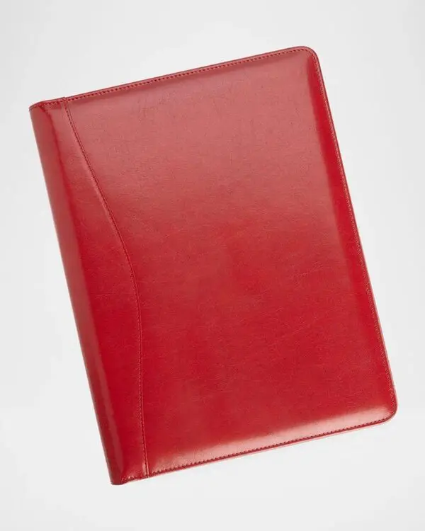 ROYCE NEW YORK Executive Leather Writing Portfolio, Personalized - Red