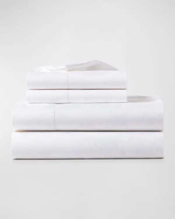 Ralph Lauren Organic Cotton Bethany Jacquard Flat Sheet - Studio Wht