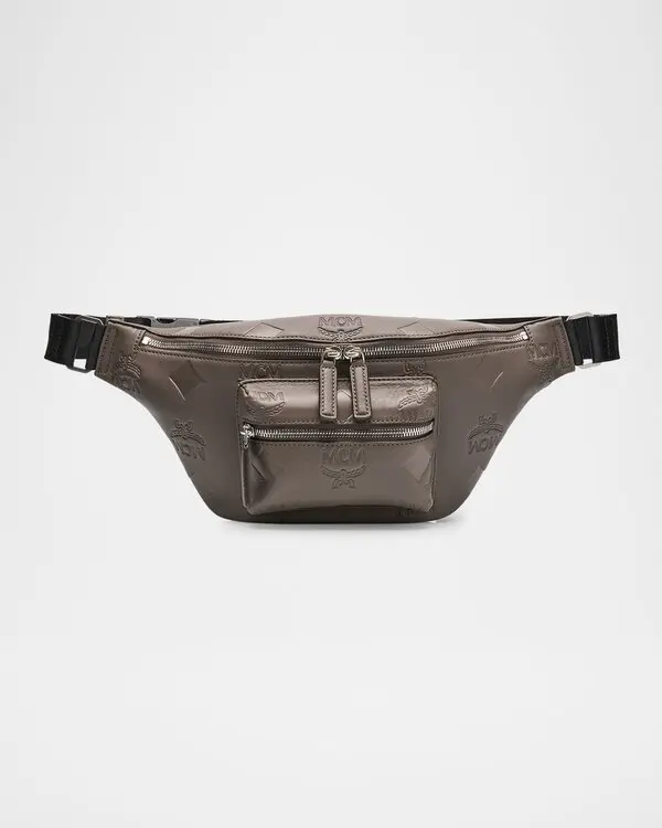 Mcm Fursten Visetos Belt Bag - Morel Grey
