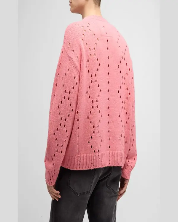 Givenchy Oversized Holey Sweater In Flamingo 61% Off Editorialist