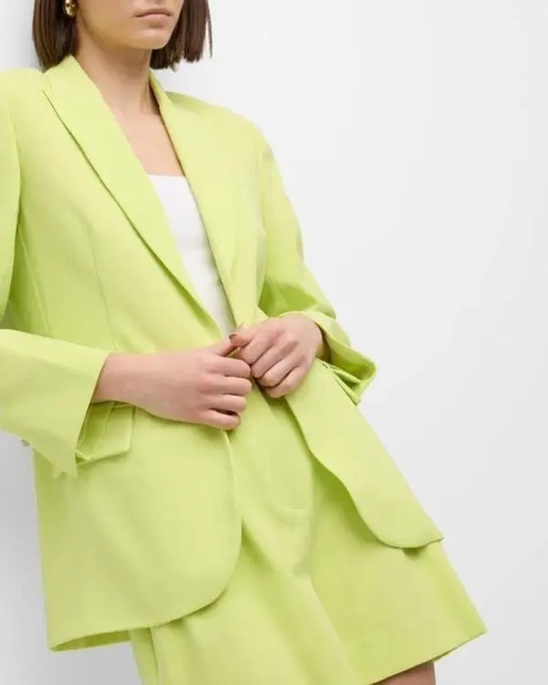 Derek Lam 10 Crosby Wilson Relaxed Blazer - Celery