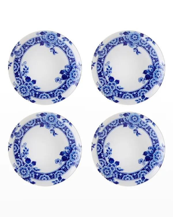 VISTA ALEGRE Ming Dessert/salad Plates, Set Of Four - Blue