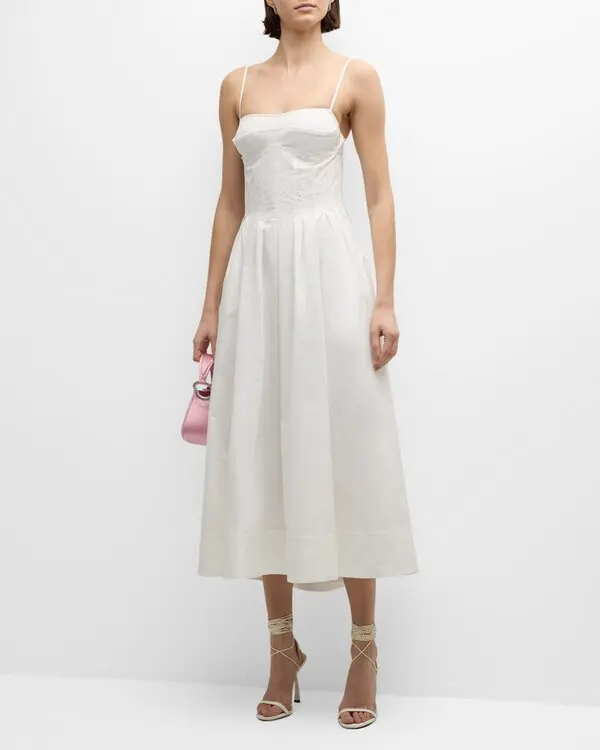 chinese dress ladies Kittiya Midi Dress - White