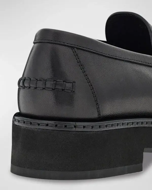 FERRAGAMO Maryan Calfskin Loafers - Nero