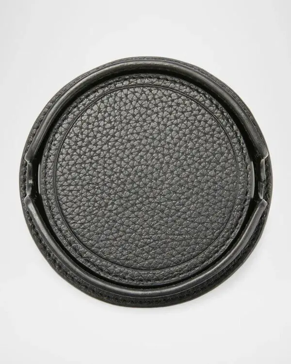 ROYCE NEW YORK Monogrammed Leather Coasters & Holder, Personalized Set Of 6