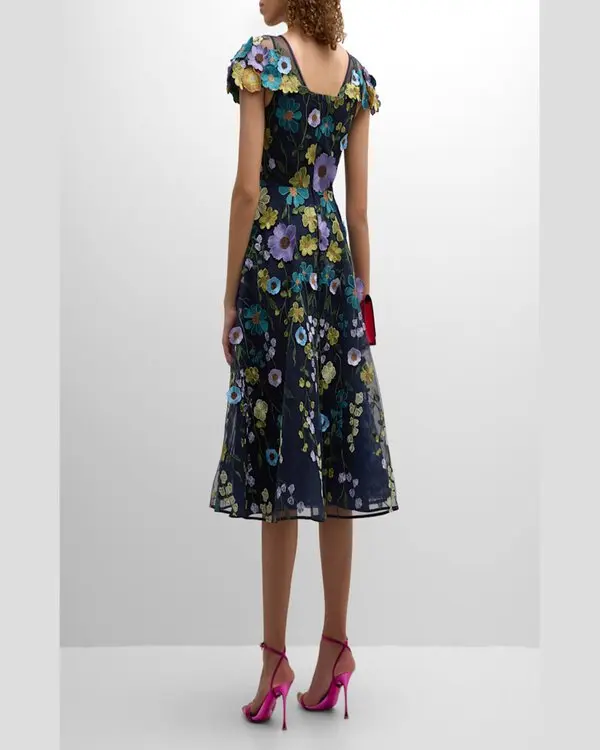 Cocktail Dress Marchesa Notte Embroidered Floral Dress Embrace Nature's  Beauty With The Latest Arrival From The