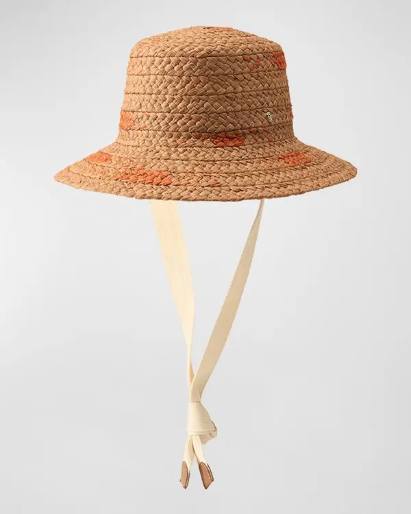 Helen Kaminski Braided Bucket Hat - Nougat Sunset | Editorialist