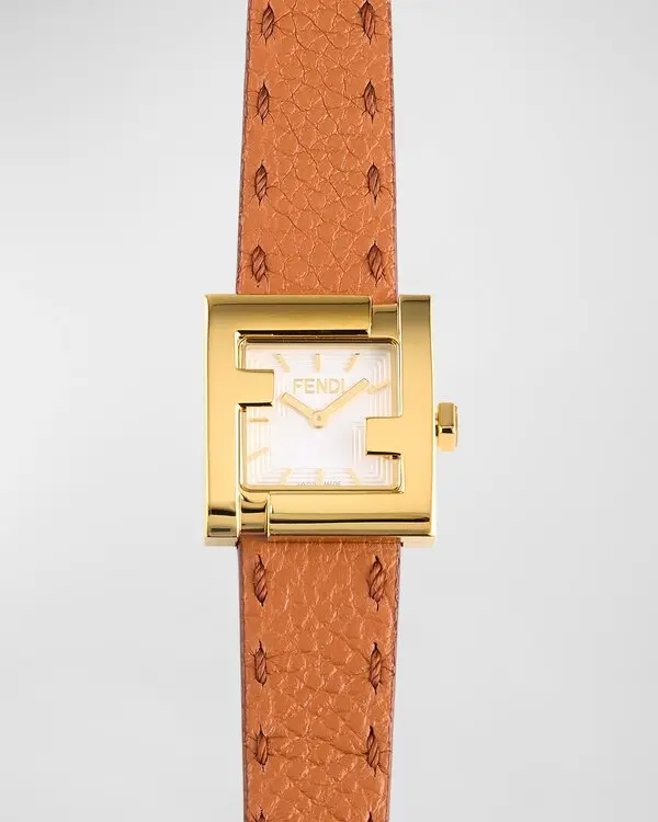 Fendi Square Face Watch - Brandy