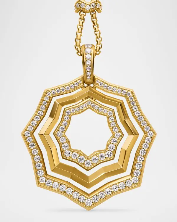 David Yurman Zig Zag Stax Pendant Necklace - Diamond