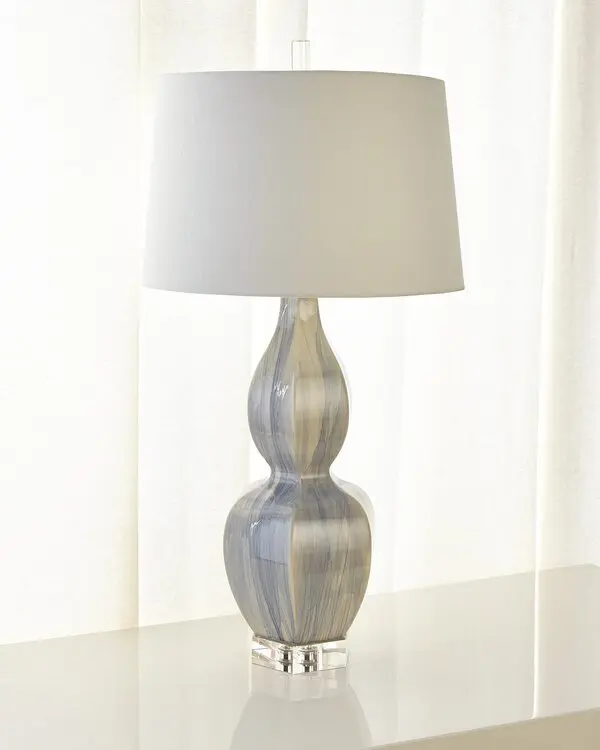 JOHN-RICHARD COLLECTION Ceramic Urn Table Lamp - Gray/white