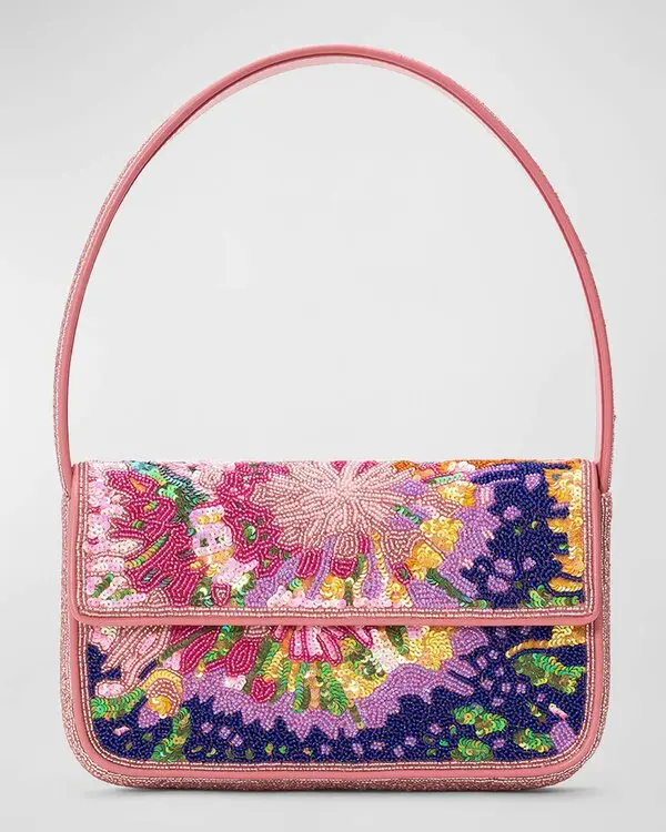 Staud Tommy Beaded Shoulder Bag