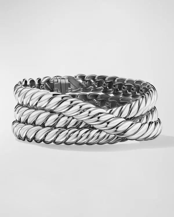 David Yurman Sculpted Cable Wrap Bracelet - Sterling Silver