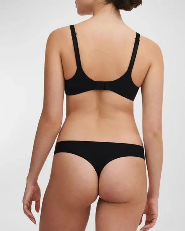 Chantelle Norah Chic Lace Plunge T-shirt Bra - Black