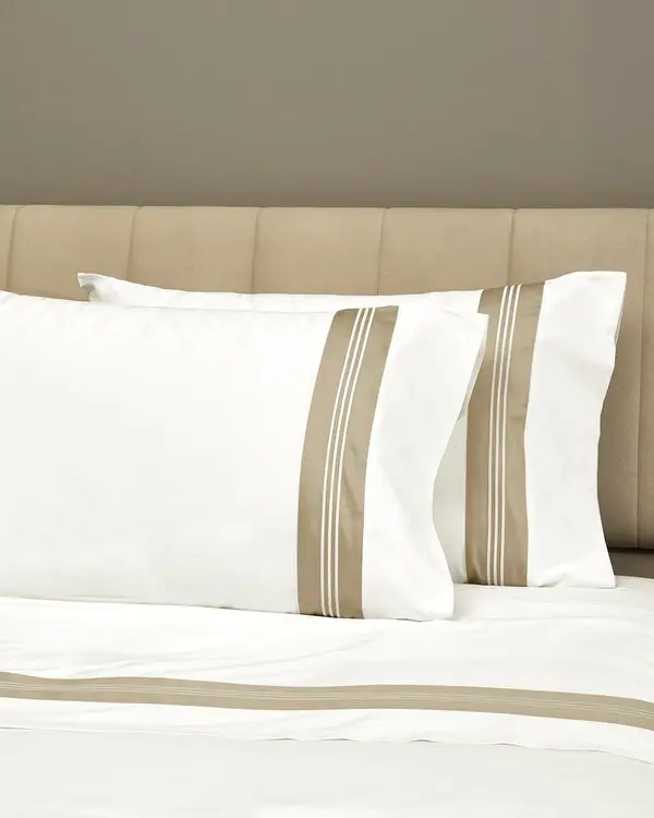 SIGNORIA FIRENZE Cascina Pillowcase Pair - Ivory/flax