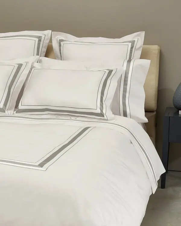SIGNORIA FIRENZE Dimora Duvet Cover - Pearl/lead Grey