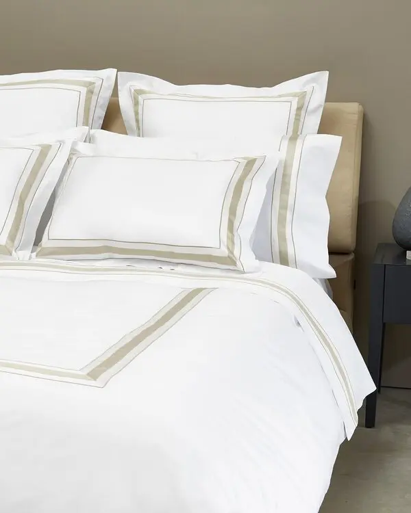 SIGNORIA FIRENZE Dimora Duvet Cover - White/khaki