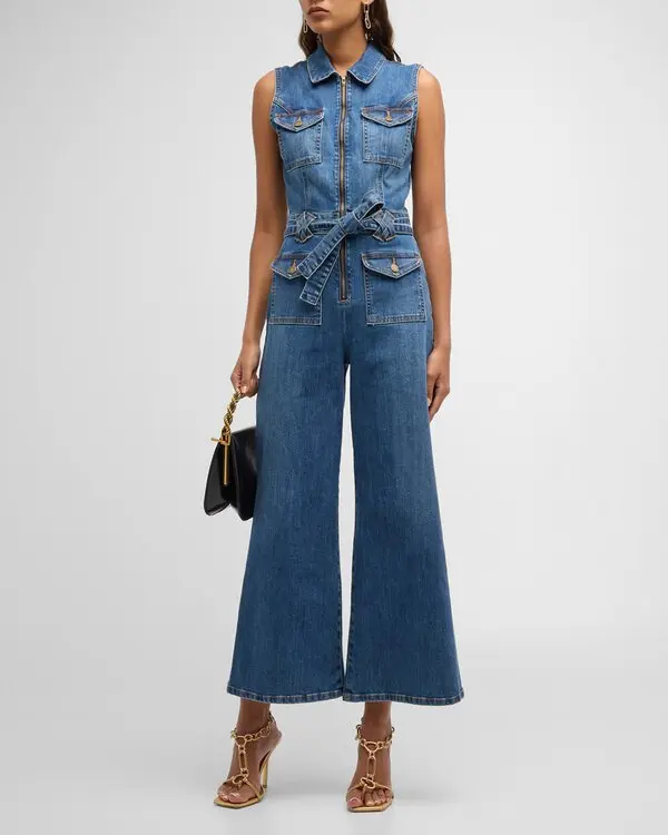 Ramy Brook Bell Denim Jumpsuit - Medium Wash