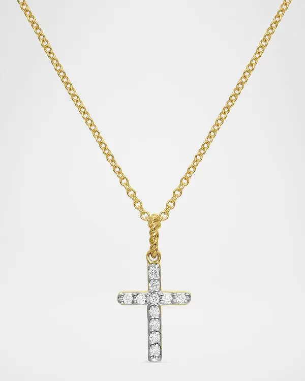 David Yurman Cable Collectibles Cross Necklace - Diamond