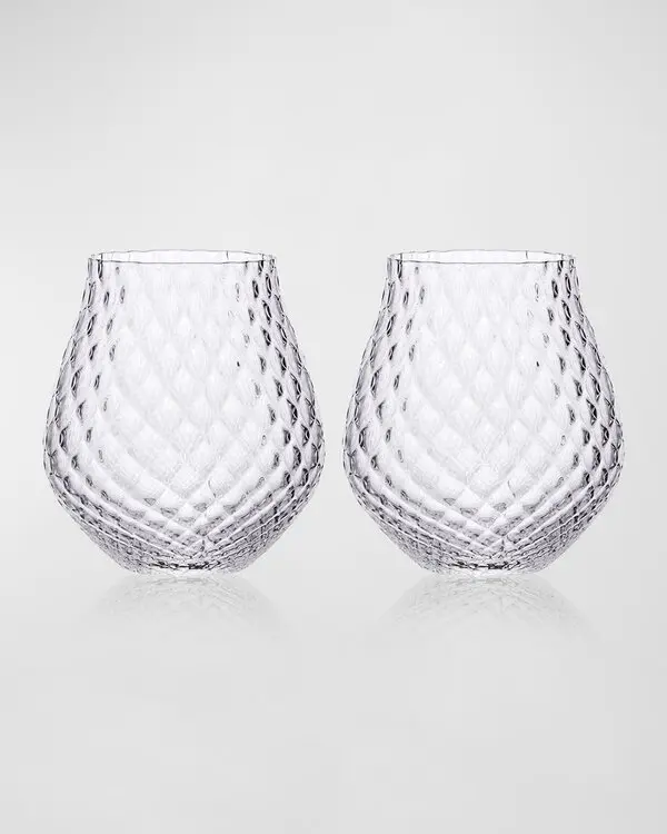 CASKATA Phoebe Stemless Wine Glasses, Set Of 2 - No Color
