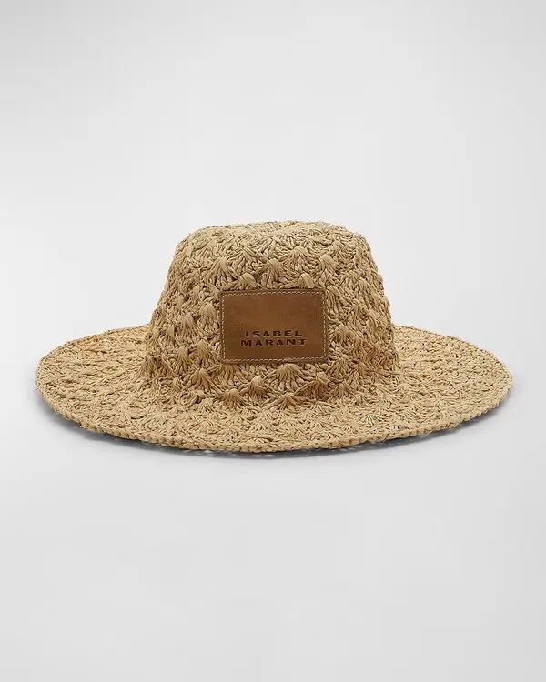 Isabel Marant Tulum Raffia Bucket Hat - Natural