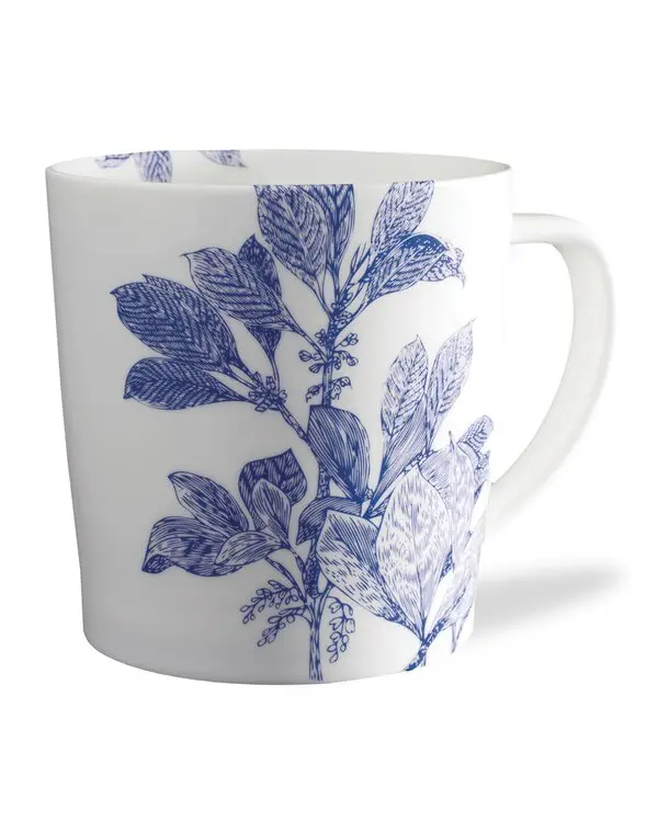 CASKATA Arbor Blue Wide Mugs, Set Of 4 - One-color