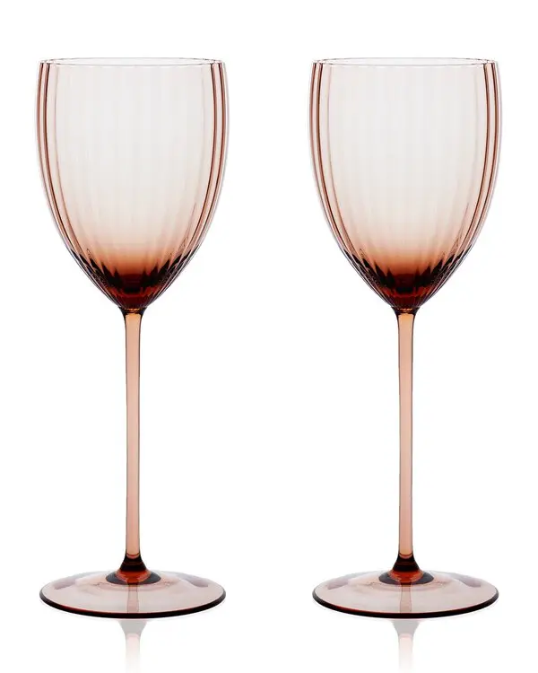 CASKATA Quinn White Wine Glasses, Set Of 2 - Amber