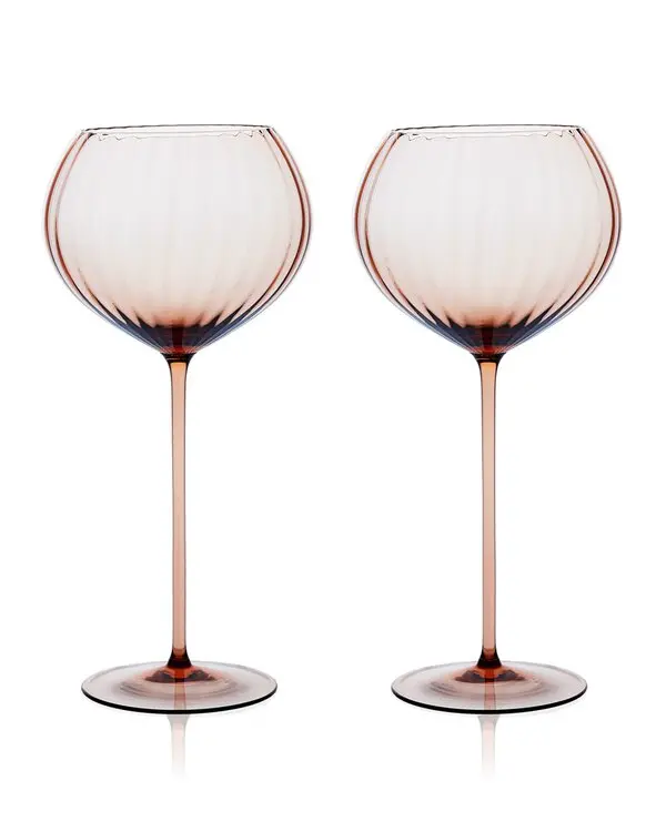 CASKATA Quinn Red Wine Glasses, Set Of 2 - Amber