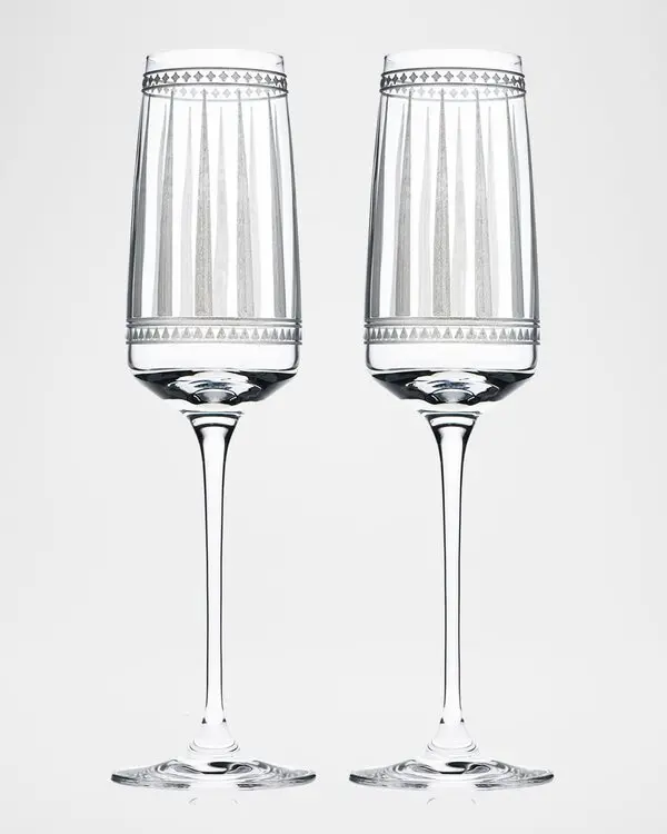 CASKATA Marrakech Champagne Flute Glasses, Set Of 2 - One-color