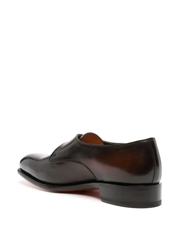 Santoni Faded-effect Leather Monk Shoes