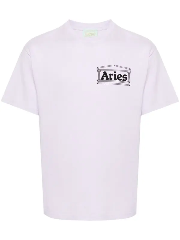 Aries Temple Logo-print T-shirt - Purple